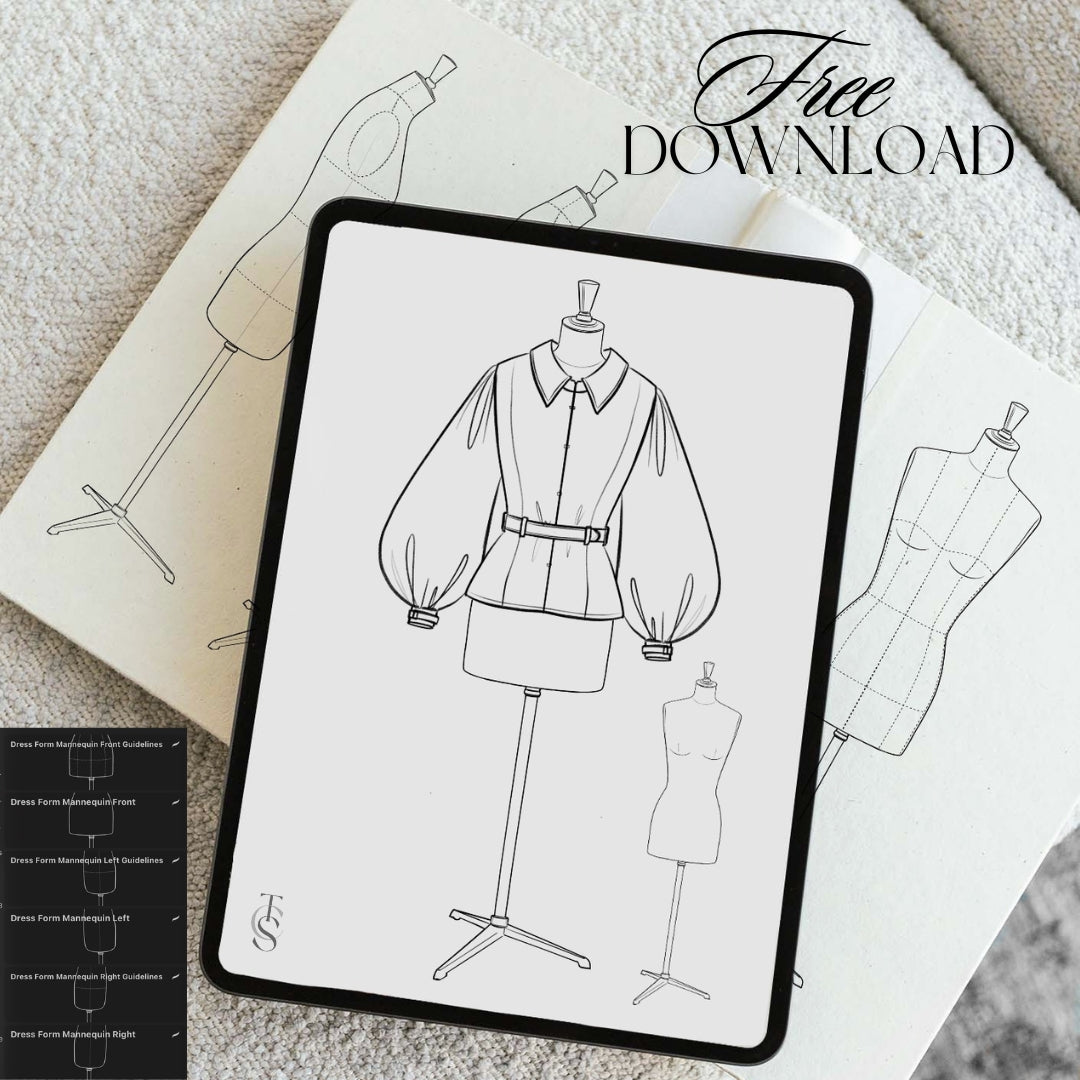 FREE ! Dress form mannequin template for fashion design sketching – The ...