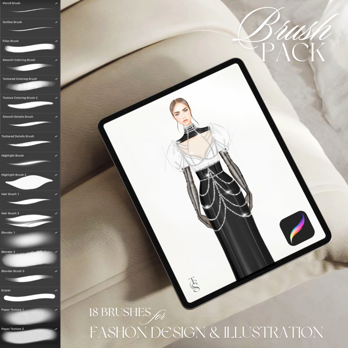 Fashion illustration + fashion design sketching · Procreate brushes ...